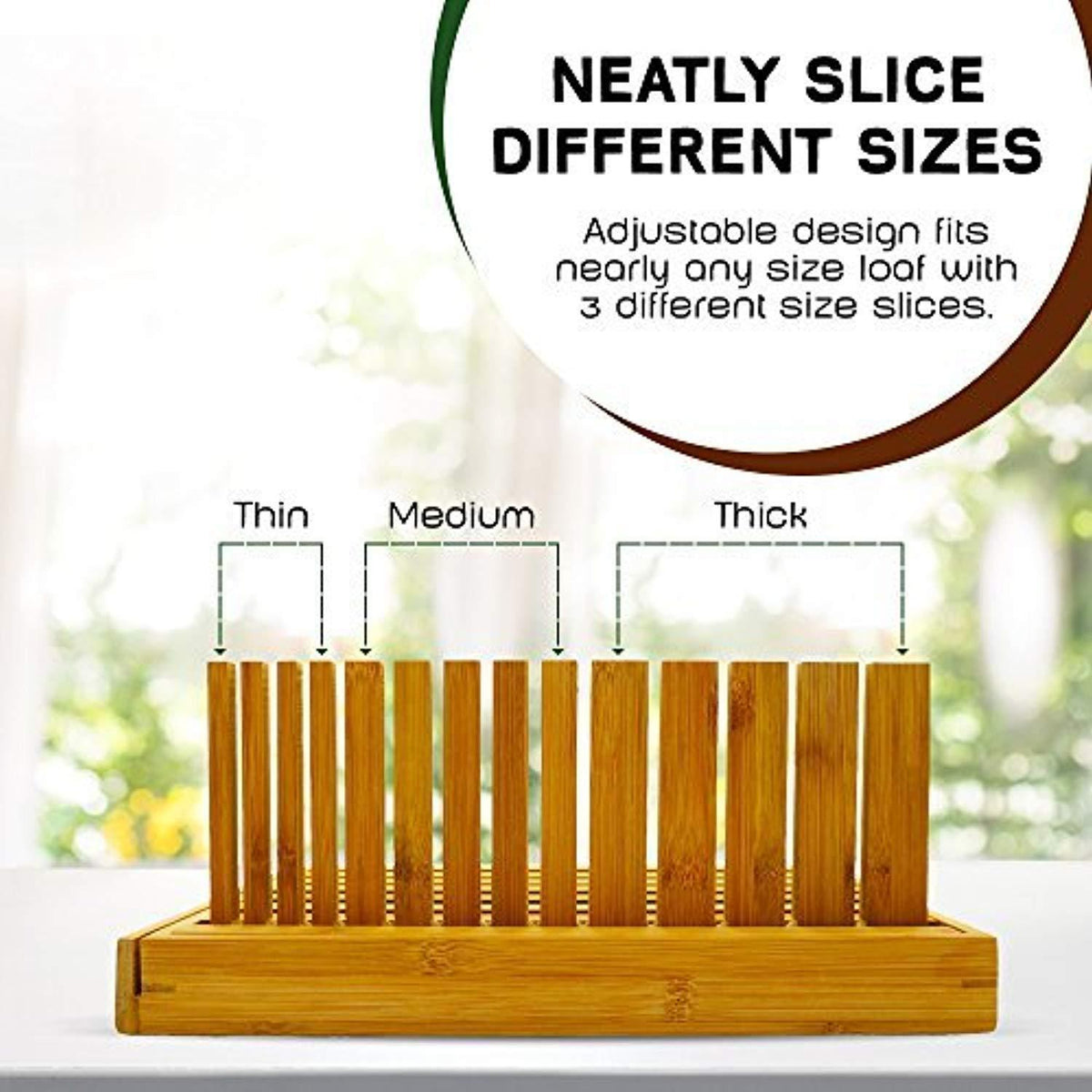Premium Bamboo Foldable Bread Slicer – Built in Crumb Catcher and Knif ...